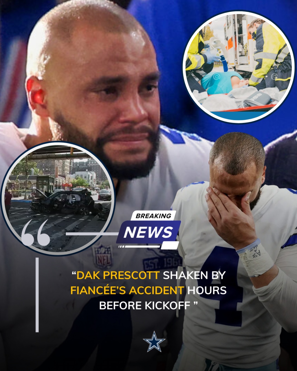 Dak Prescott Shaken by Fiancée’s Accident Hours Before Kickoff - USA ...
