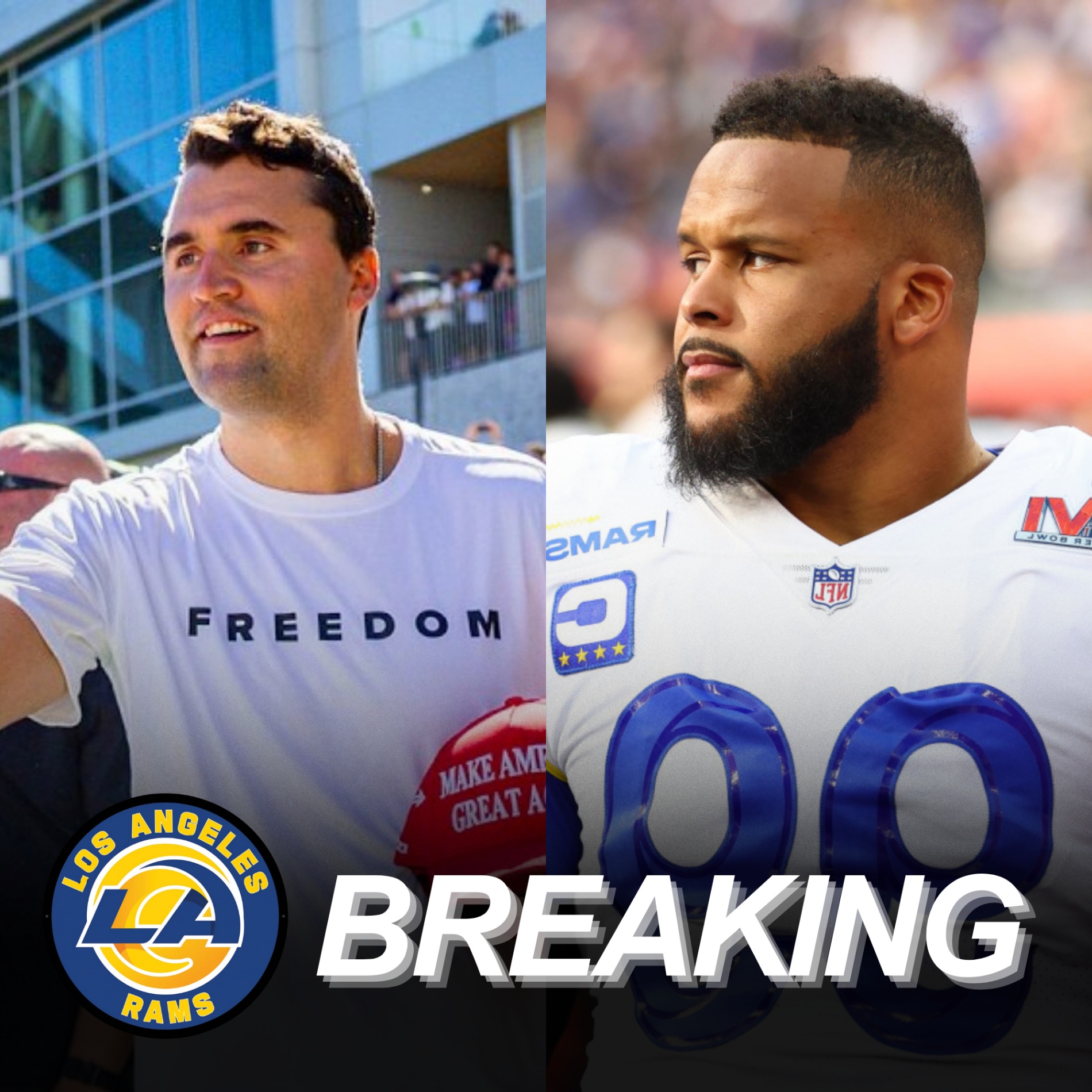 Breaking News: Los Angeles Rams superstar Aaron Donald, who appeared at ...