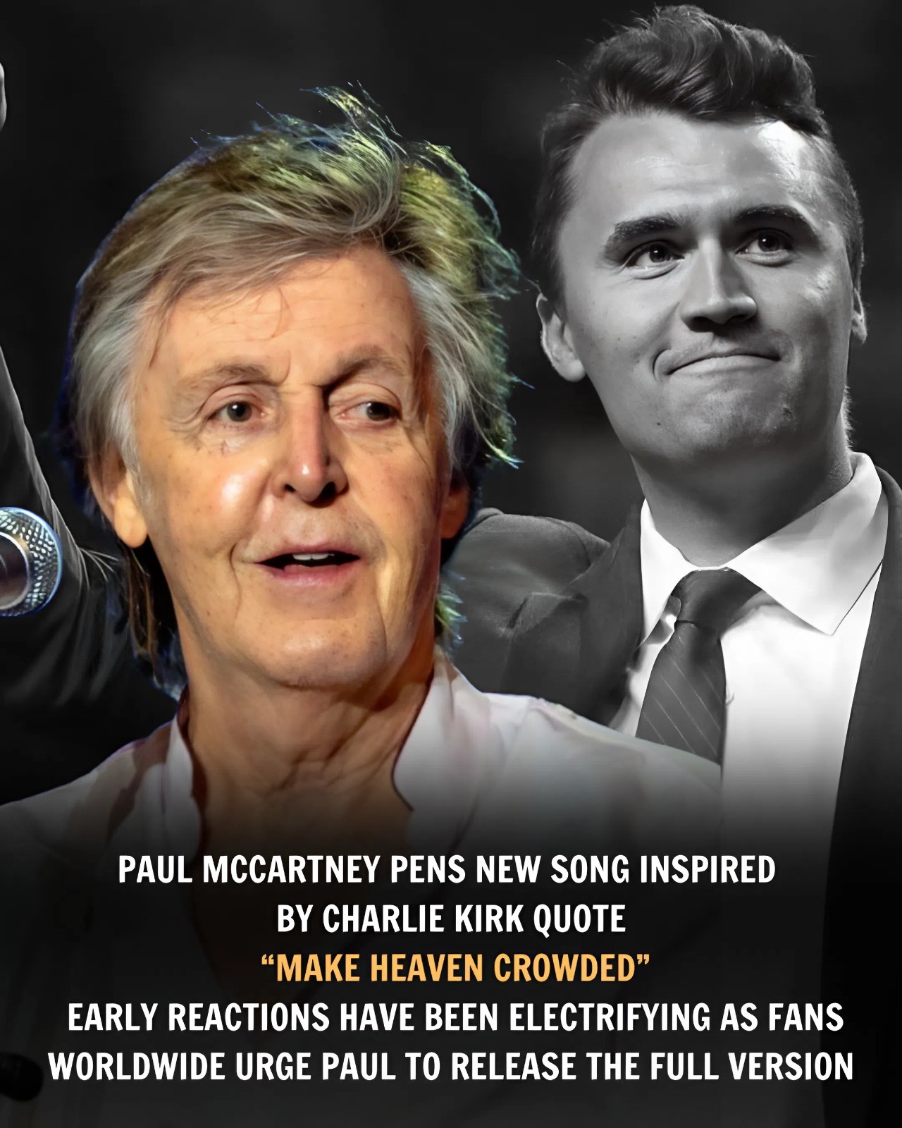 PAUL MCCARTNEY WRITES SONG INSPIRED BY CHARLIE KIRK’S QUOTE “MAKE ...
