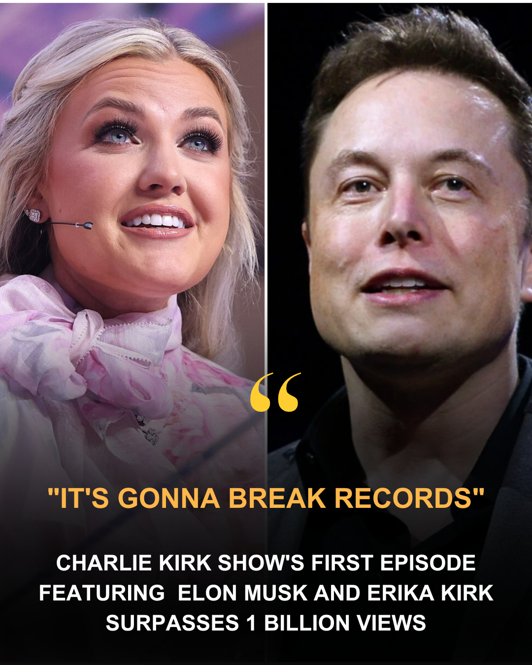 1 BILLION VIEWS! Elon Musk and Erika Kirk Ignite the Internet with the First Episode of The ...