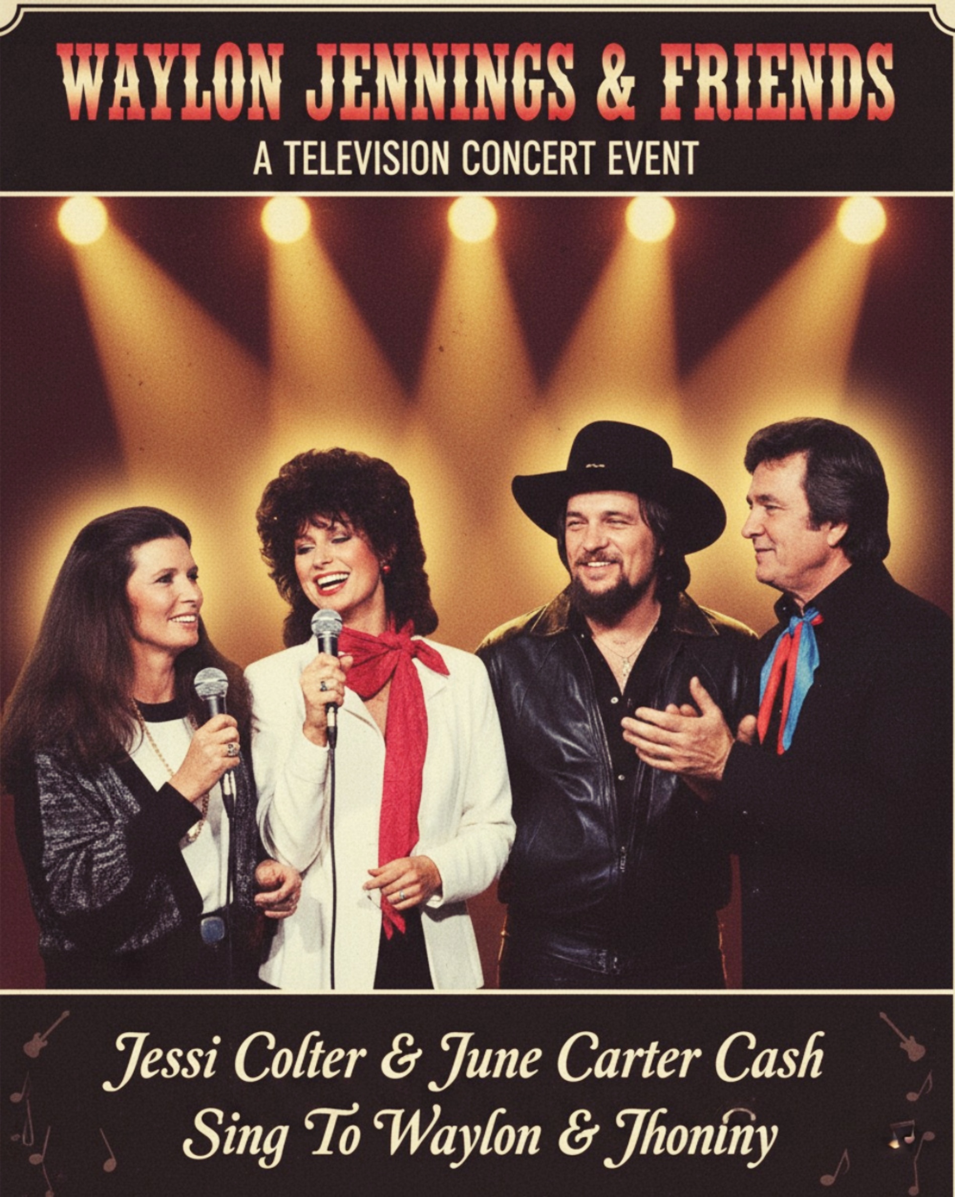 Jessi Colter & June Carter Cash sing to Waylon & Johnny from the TV ...
