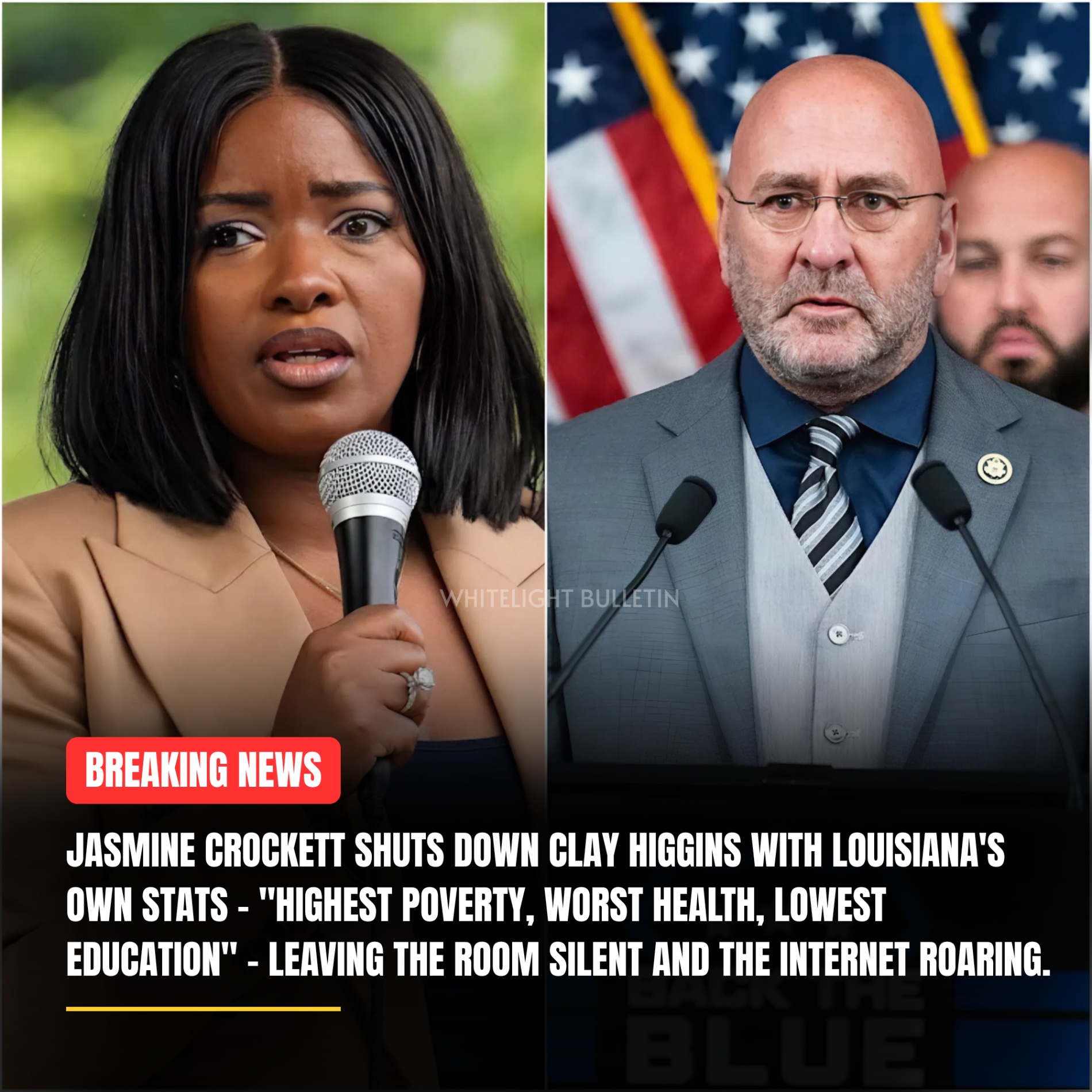 BREAKING: Clay Higgins tried to come for Jasmine Crockett — but she buried him with Louisiana’s ...