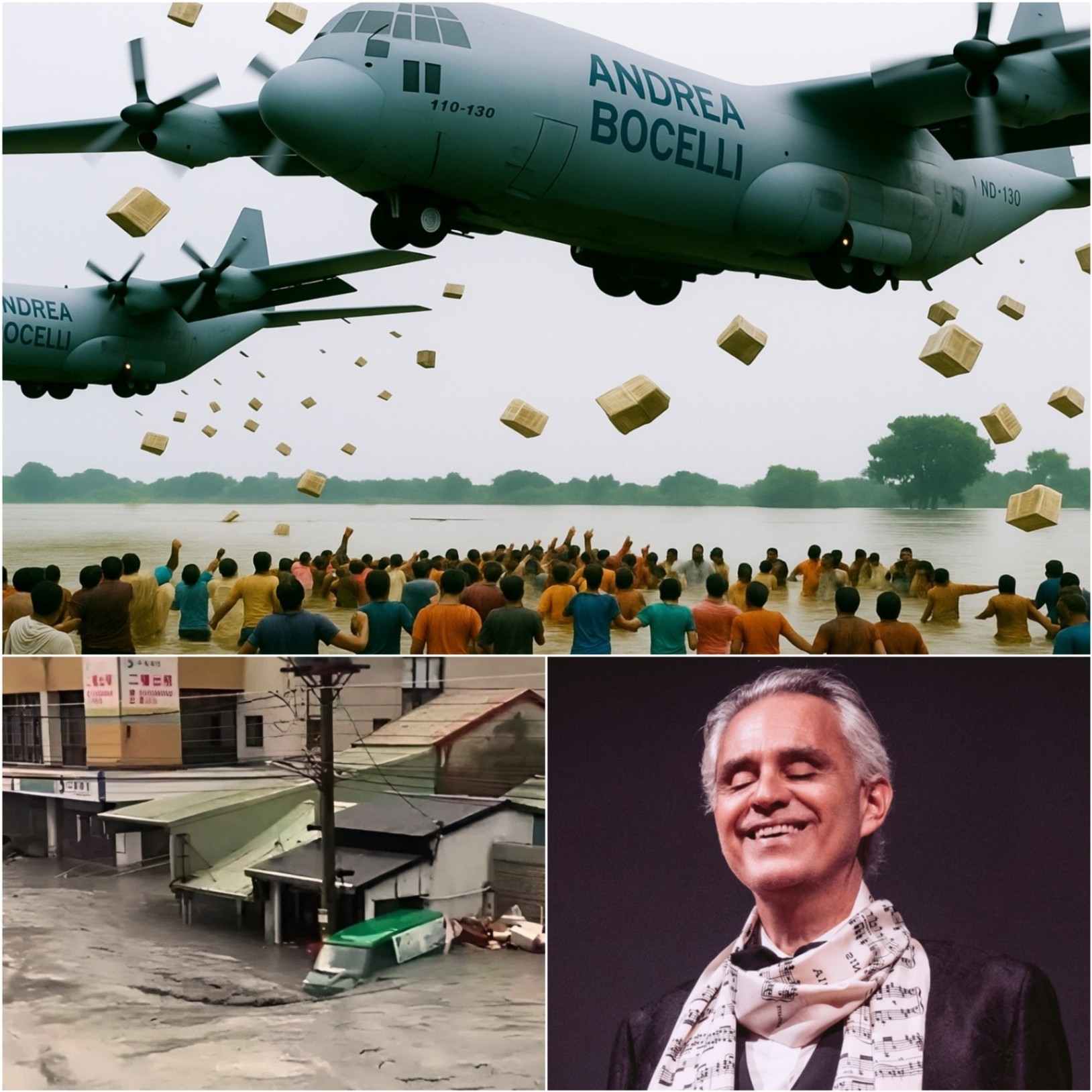 SHOCKING IN TEARS: Andrea Bocelli Quietly Sends $10 Million and 5 Tons ...