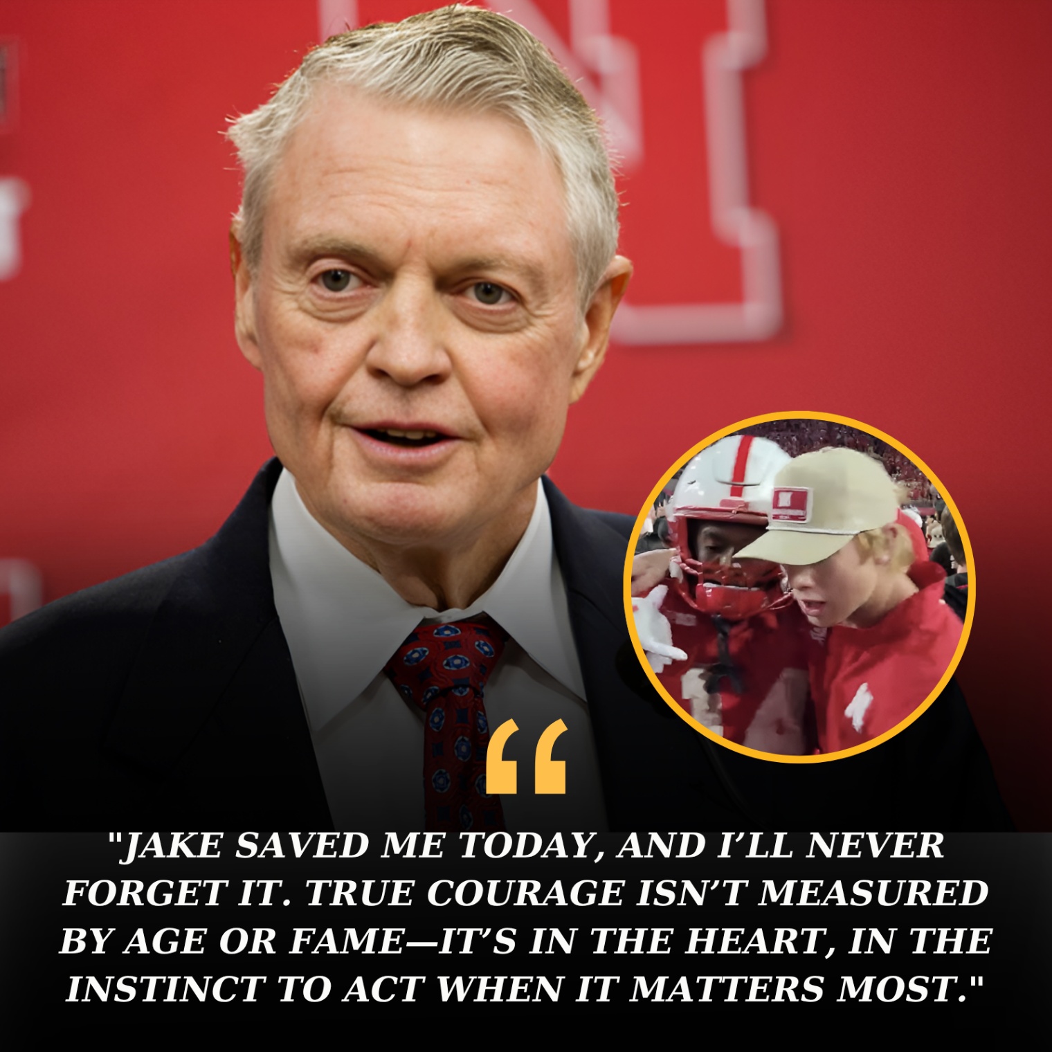 Nation in Tears: Young Nebraska Fan Saves Legendary Coach Tom Osborne ...