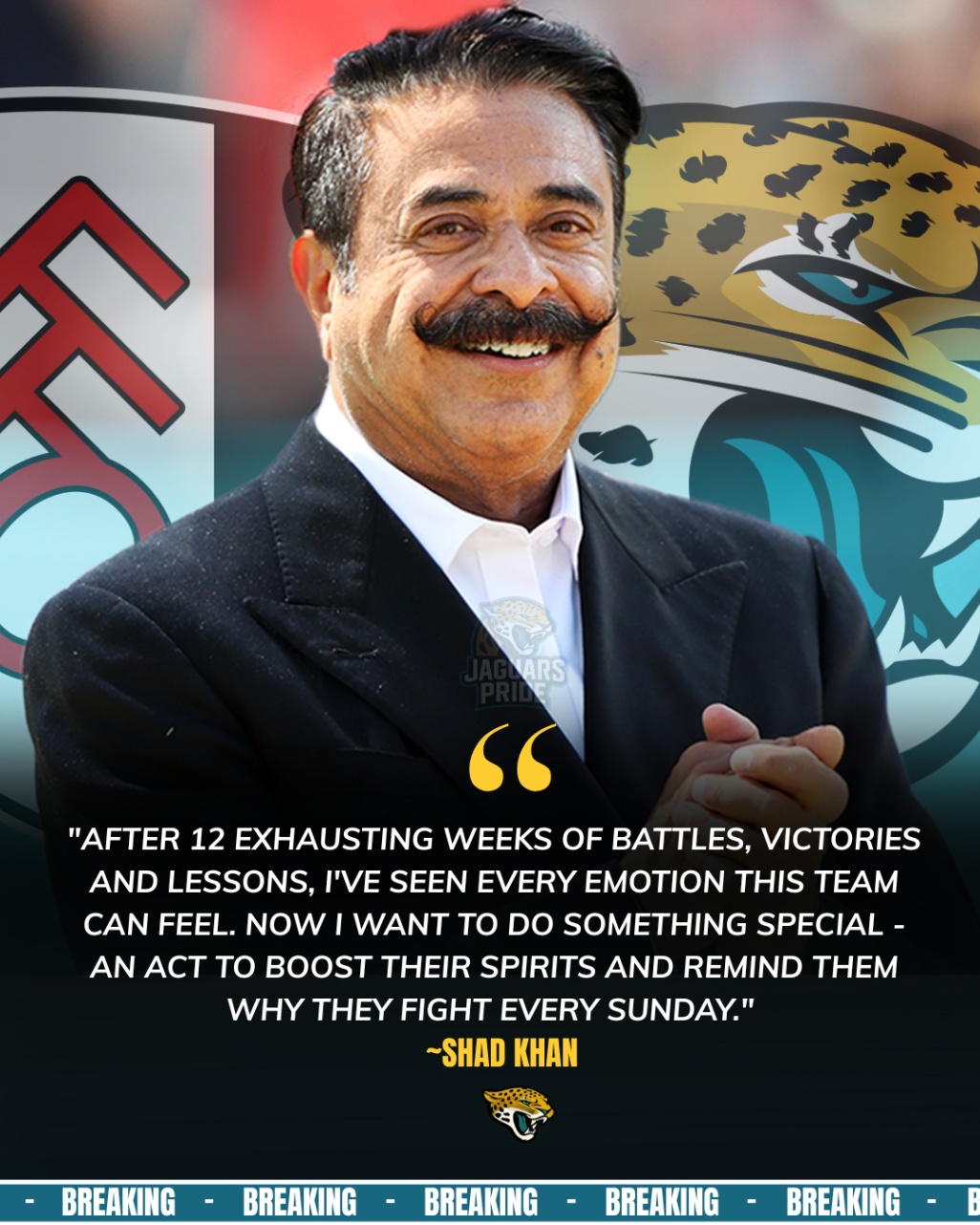 GOOD NEWS: Just Hours Before Facing the Tennessee Titans, Jaguars Owner ...