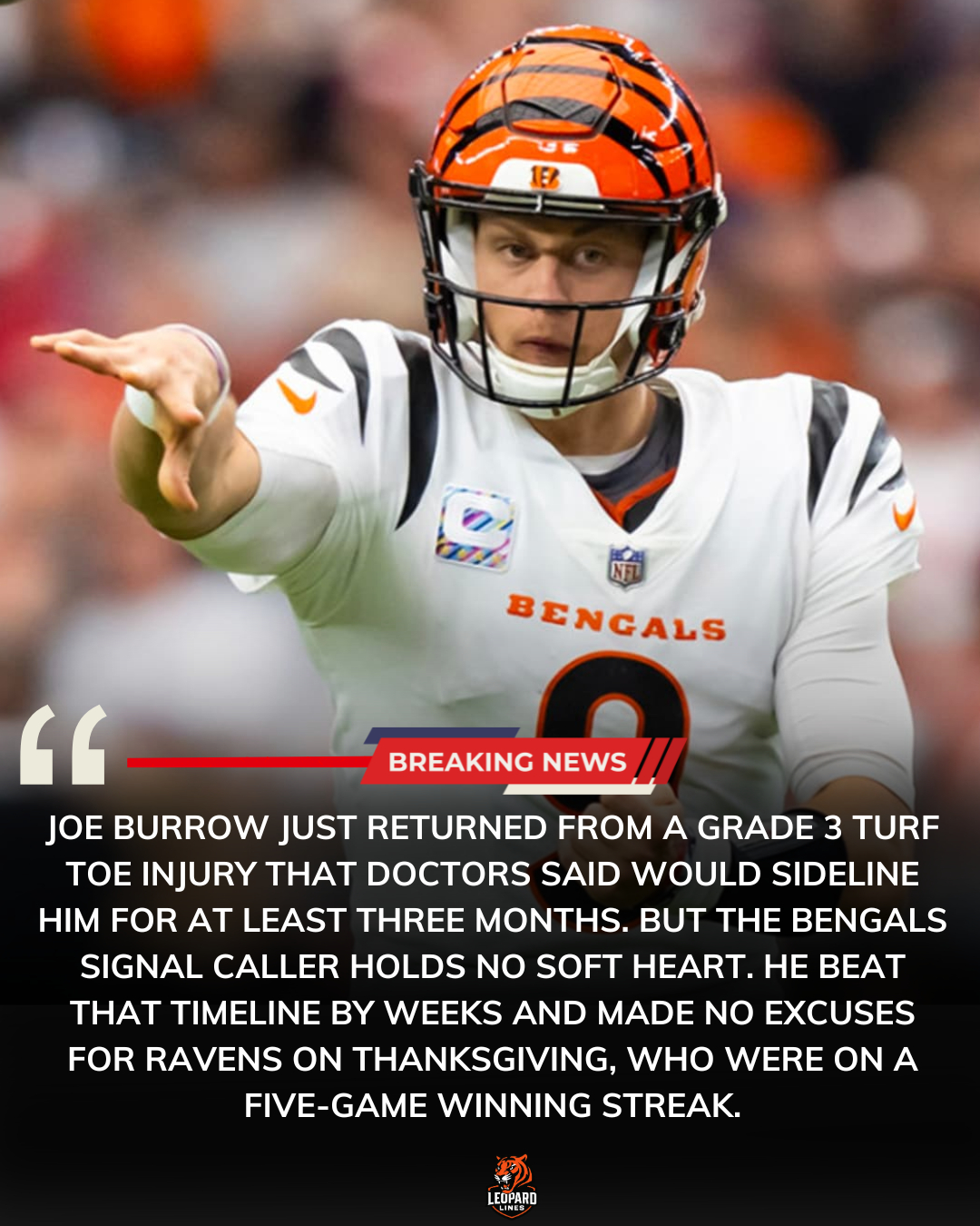 “Bro Cut Out His Soft Organs”: NFL Fans React to Joe Burrow’s Wild ...