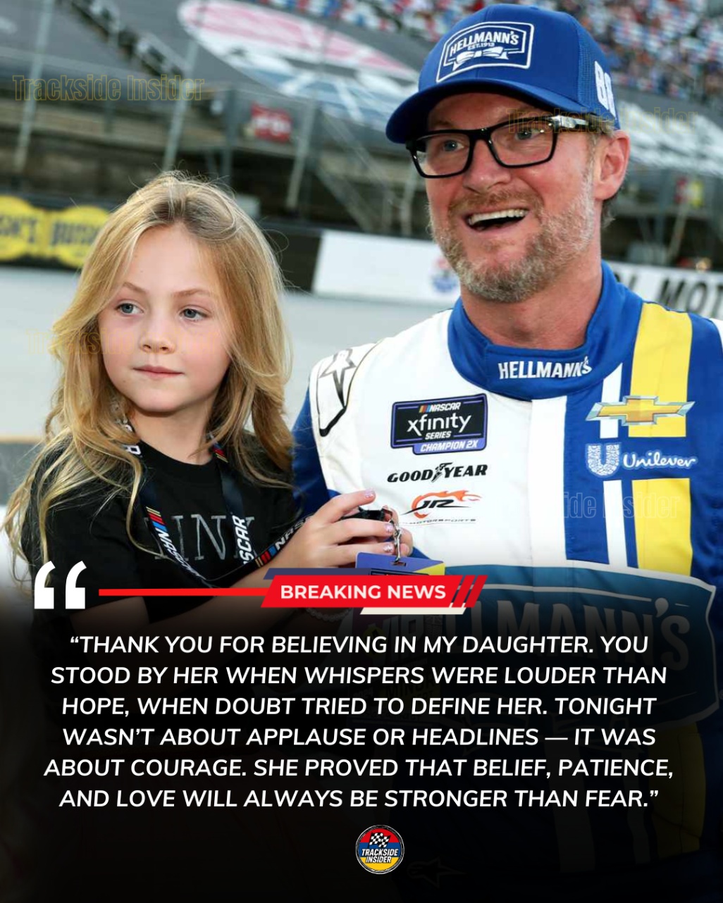 Dale Jr. opens up: his daughter struggles emotionally, fans rally ...