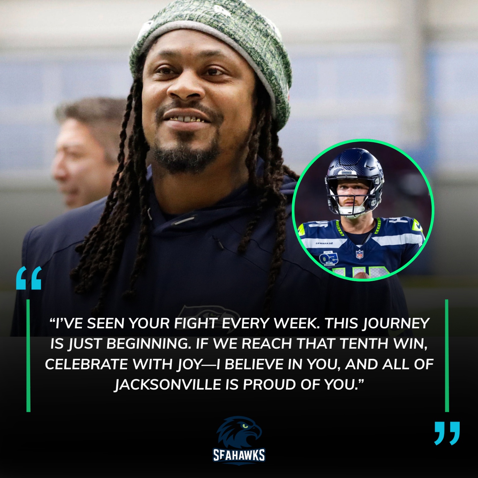 Beast Mode’s Epic Challenge: Marshawn Lynch Promises Sam Darnold a ...