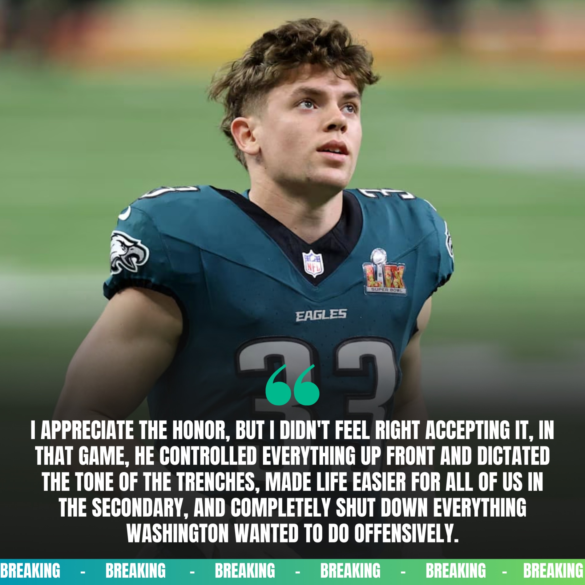 Eagles Fans Stunned as Cooper DeJean Deflects NFC Defensive Player of ...